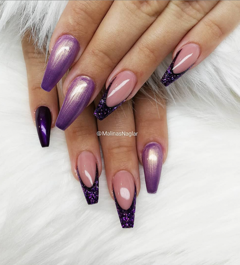 60+ Gorgeous Acrylic ?Purple Nails Art Design Ideas - Page 59 of 62 ...