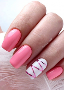 60 Pretty Pink Short Square Nails For Spring Nails Design