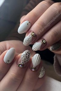 Super simple and endure to look the shell nails and manicure design ...