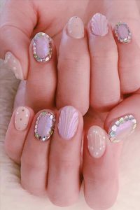 Super simple and endure to look the shell nails and manicure design ...