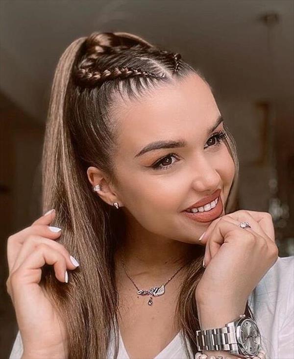Beautiful ponytail haristyle ideas for fashionable girls - Fashionsum