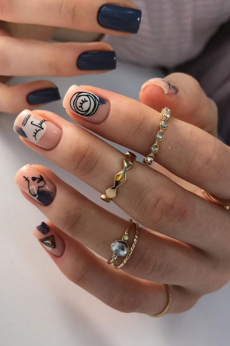 38 Trendy short nail designs for Winter nails ideas 2021 - Fashionsum