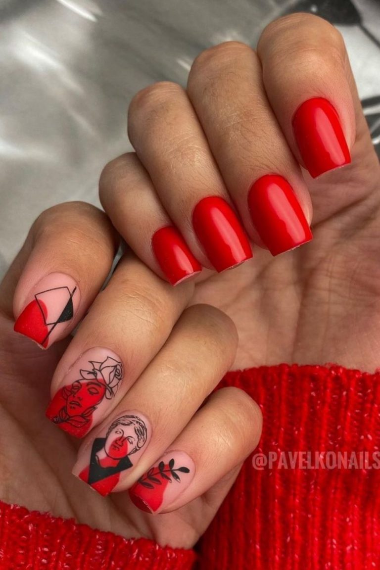 38 Trendy short nail designs for Winter nails ideas 2021 - Fashionsum