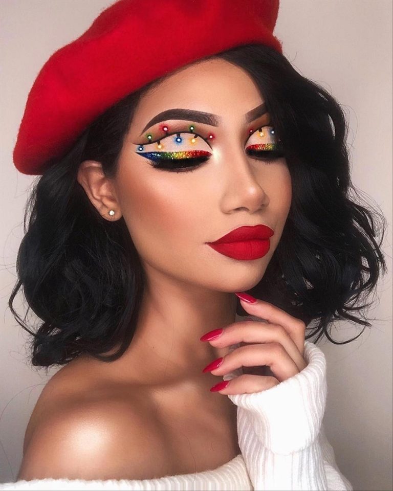 34 Festive Christmas Makeup Looks Ideas to Enjoy The Holiday