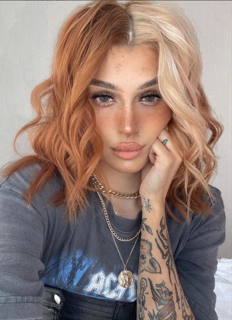 35 Perfect two-color hair dye ideas and peekaboo highlight - Fashionsum