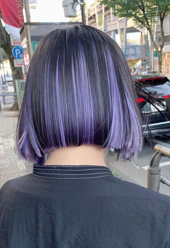 35 Perfect two-color hair dye ideas and peekaboo highlight - Fashionsum