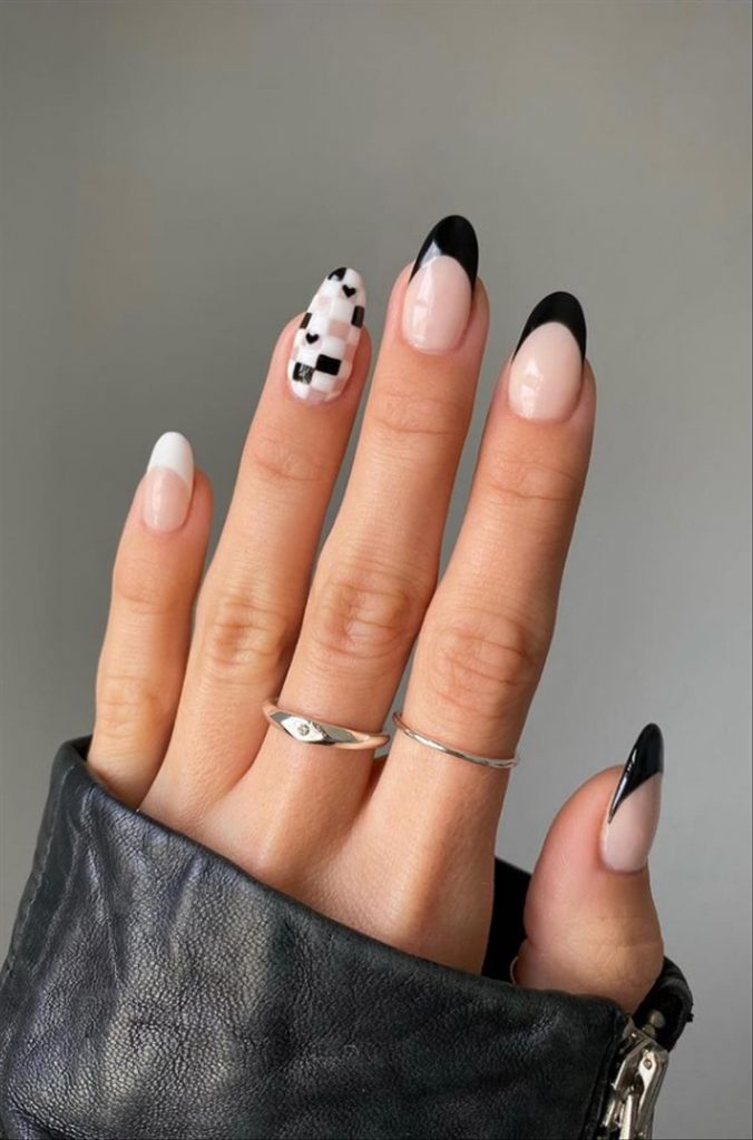 24 The Coolest Checkered Nail Art Designs of the Season