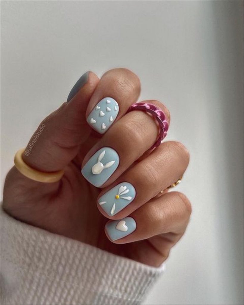 46 Cute short Easter nail designs to rock the season! - Fashionsum