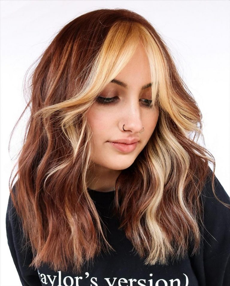 37 Cool money piece highlights for mid-length haircuts - Fashionsum