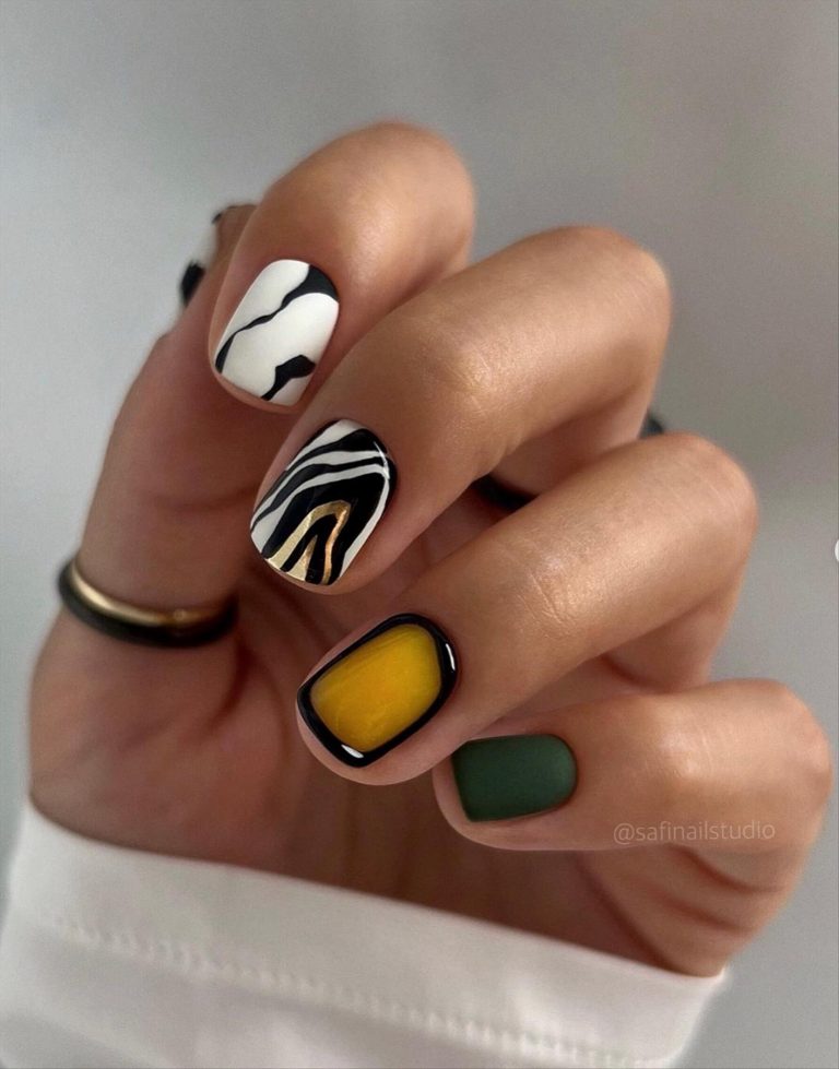 70+ Chic natural short square nails art for Spring manicures in 2024 ...