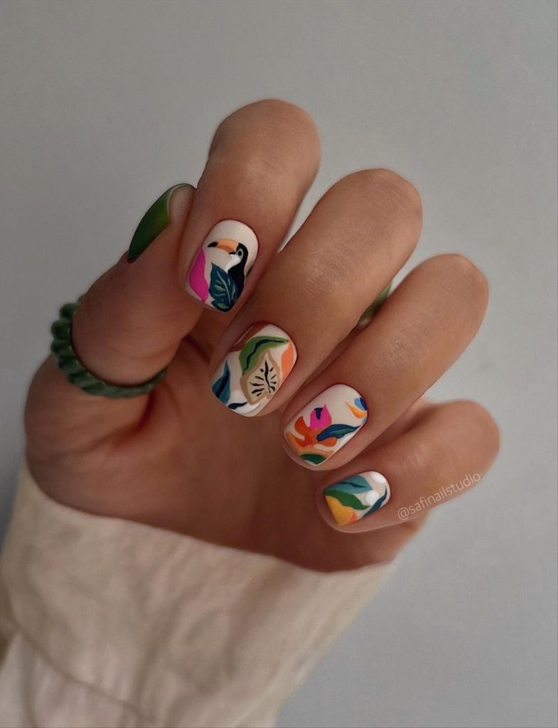 70+ Chic natural short square nails art for Spring manicures in 2024 - Page 4 of 4